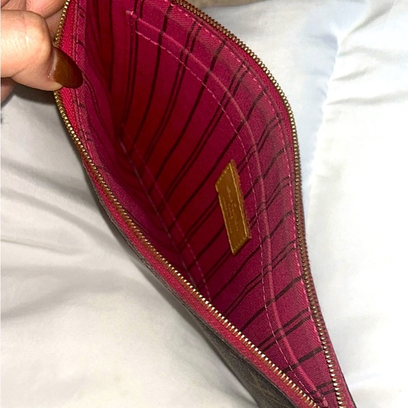 Louis Vuitton | Bags | Real Louis Vuitton Wristlet With Pink Inside Basically Brand New | Poshmark